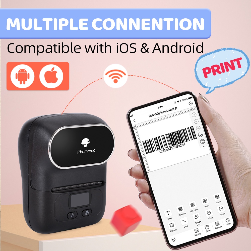 [sale] Phomemo M110 Bluetooth Mini Portable Thermal Label Printer ...