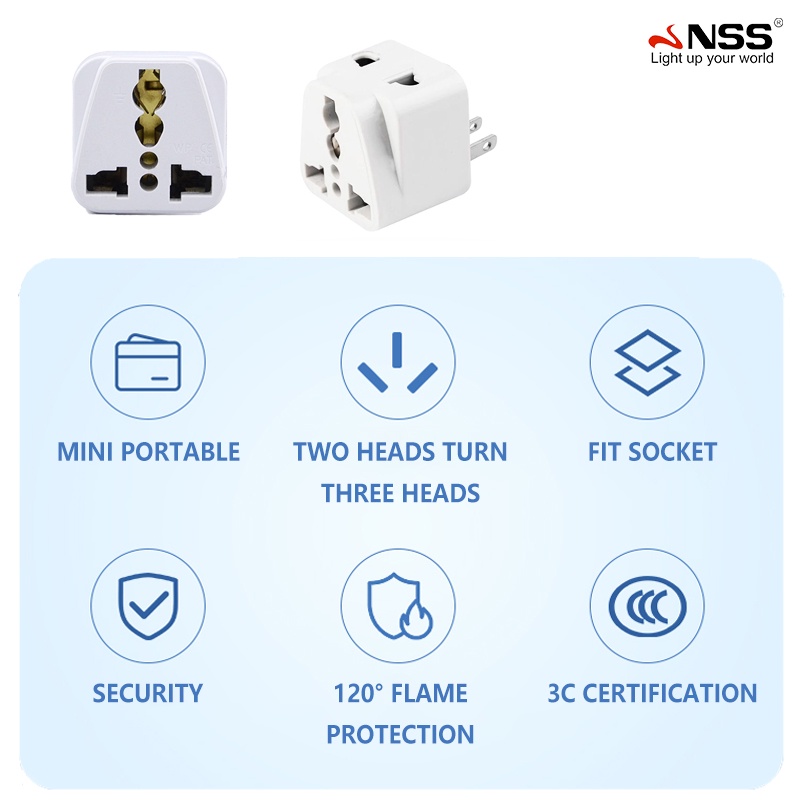 NSS UNIVERSAL ADAPTER WITH ROUND PIN POWER ADAPTER Plug Electrical ...