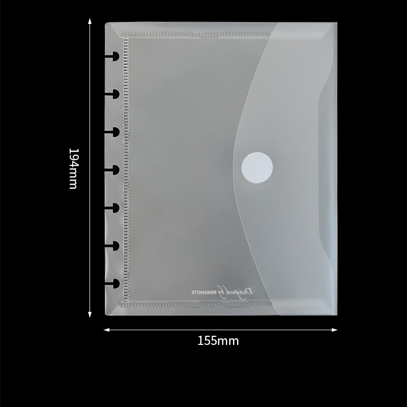 3PCS Convenient Clear A5 Binder Pockets Clear Mushroom Hole Folders For ...
