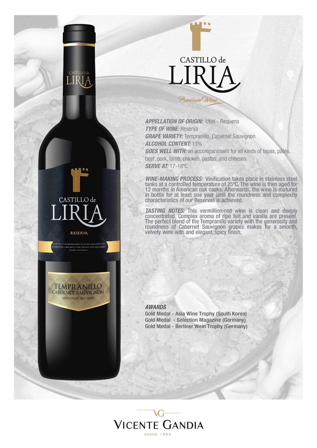 Castillo de Liria Reserva | Utiel-Requena, Spain | Red Wine 750ml ...