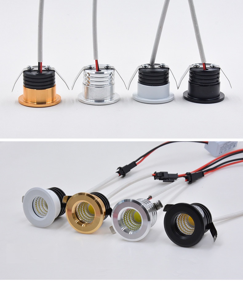 Mini Led Spot Downlights 220V 3W Cob 3 color in 1 Tri- Color Spotlight ...