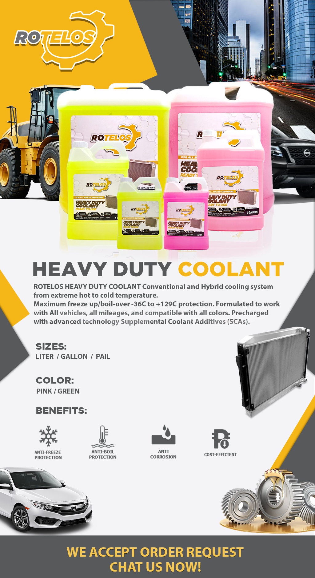 Rotelos Heavy Duty Coolant / Ready to use / Prediluted and Premix ...