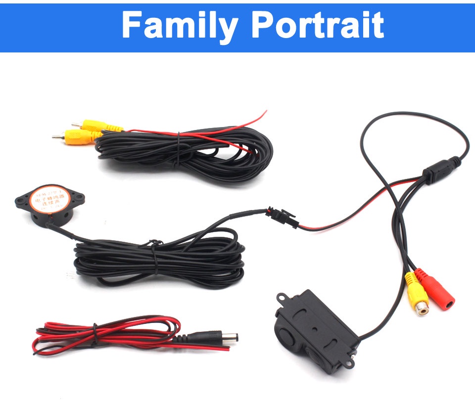 2in1 visual reversing radar fish eye wide-angle lens HD picture quality ...