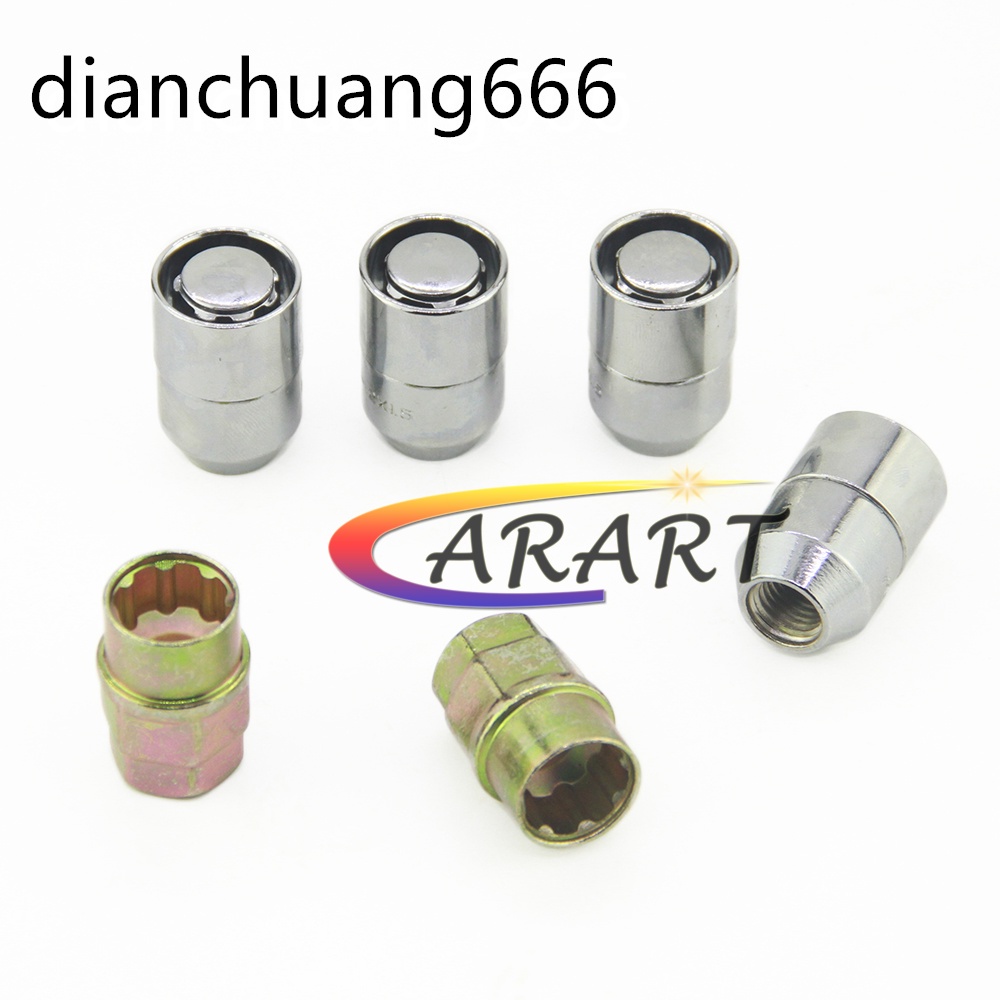No. 19 cone M12x1.5/1.25 Wheel Lock Lug Nuts 4 Car Anti Theft Locking ...