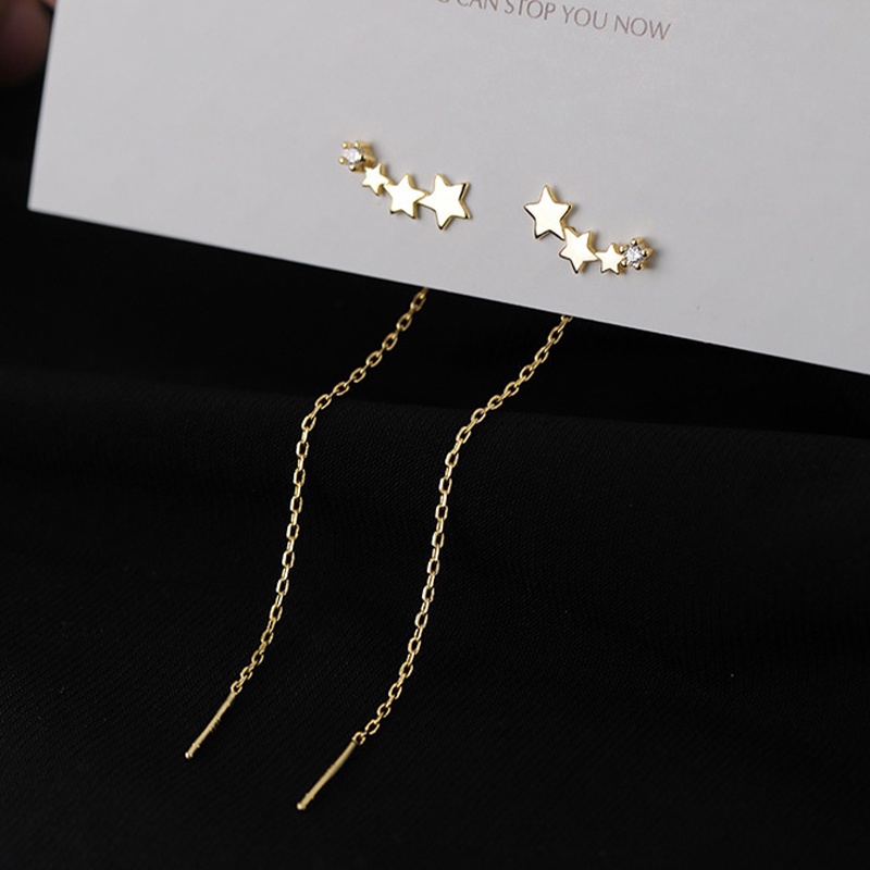 Trend Long Wire Tassel Thread Chain Climb Star Heart Beads Pendants ...