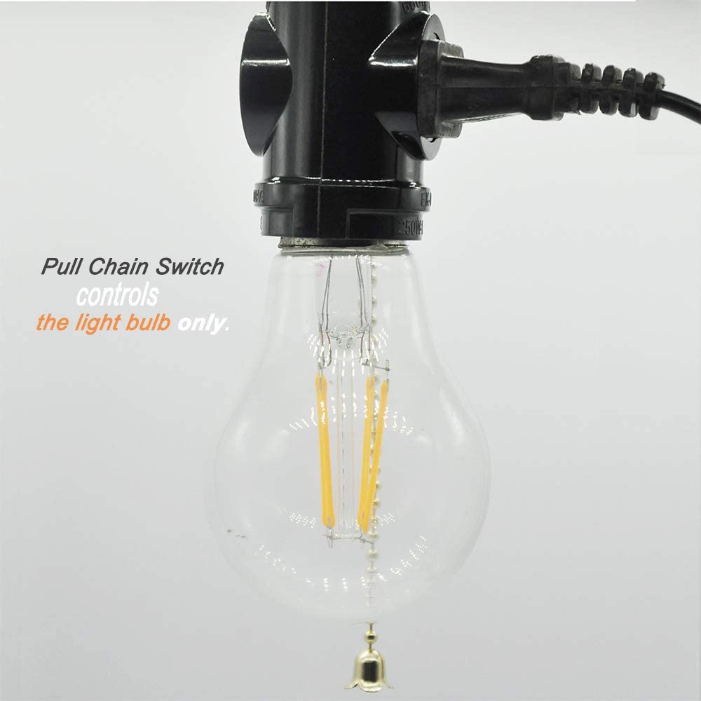 OMNI Chain Pull Socket with 2-Flat Pin Outlets 3A 220V for Electrical ...