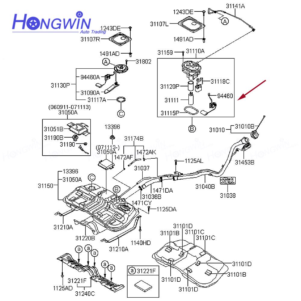 94460-2E000 New Fuel Tank Level Sensor FOR HYUNDAI TUCSON ACCENT KIA ...