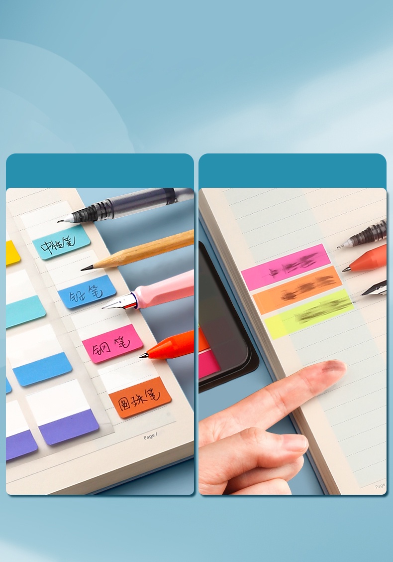 Index Label Stickers Fluorescent Sticky Notes Loose-Leaf Paper ...