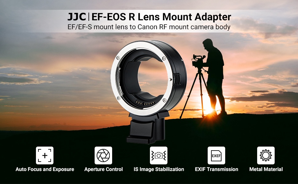 JJC EF-EOS R Canon Lens Adapter Auto Focus Lens Converter for EF EF-S ...