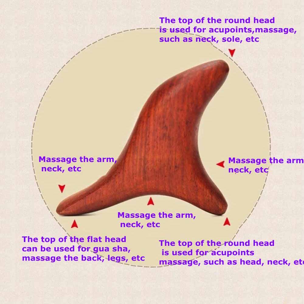 Solid wood Triangle Massager Gua Sha Tool Therapy Trigger Point Massage ...