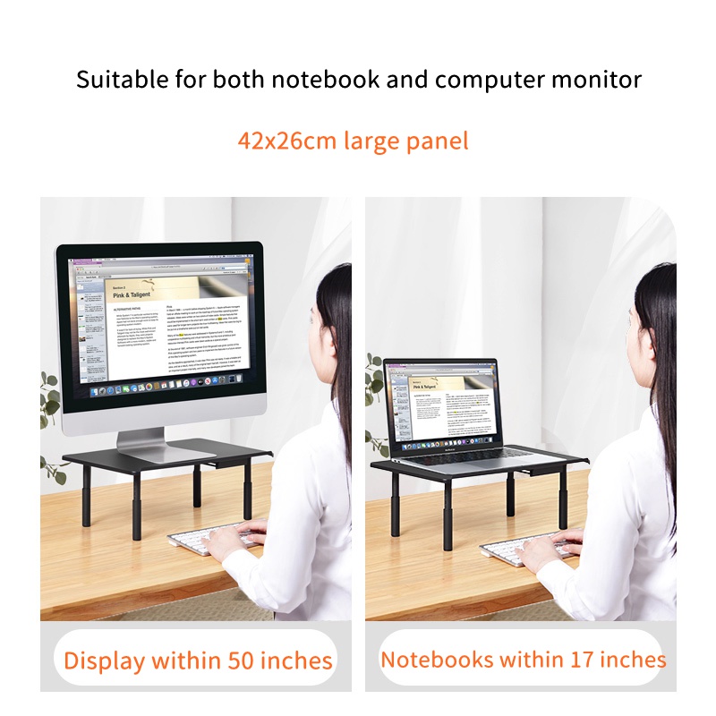 OATSBASF Adjustable Computer Monitor Heightening Stand Laptop Bracket ...