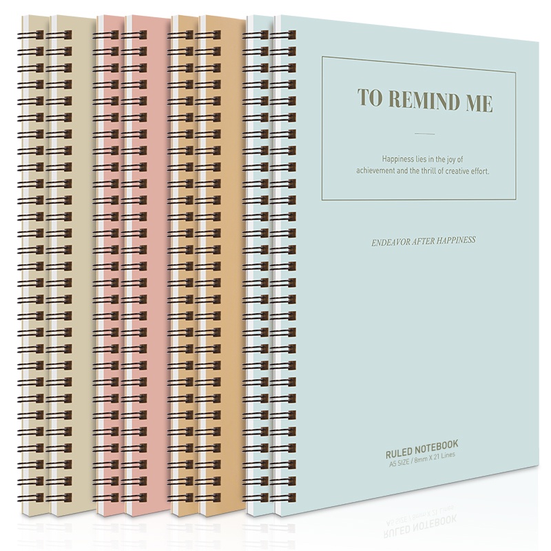 Deli A5 Spiral Notebook 60Sheets Binder Line Notebook Simple Design ...