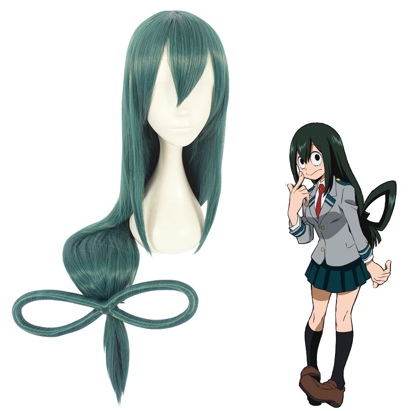 My Hero Academia Froppy Tsuyu Asui Cosplay Costume wigs Spandex Zentai ...