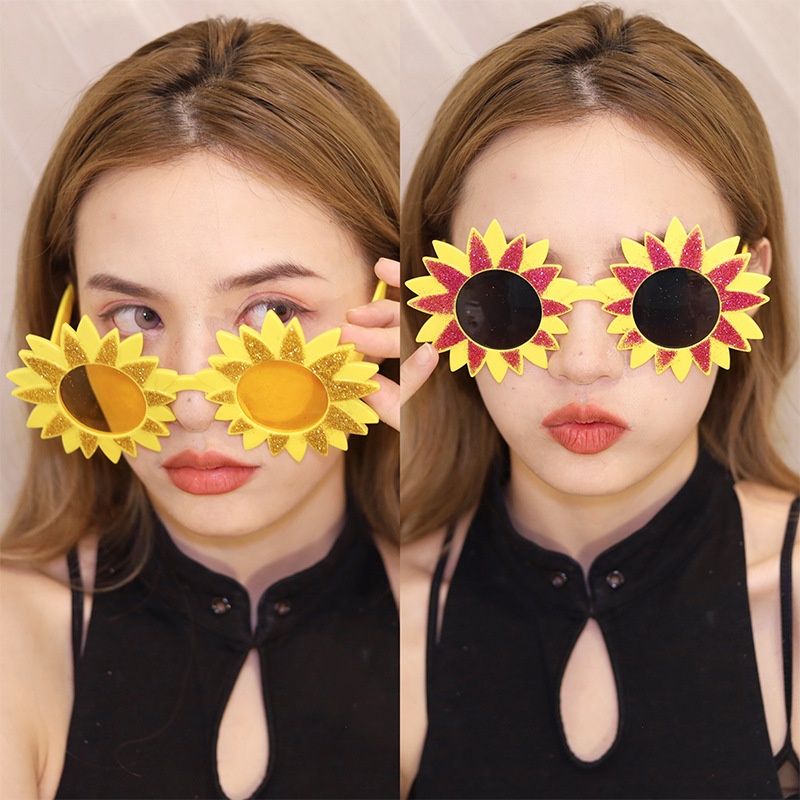 Happy Birthday Party Funny Glasses Beach Sunflowers Daisies Sunglasses Shopee Philippines