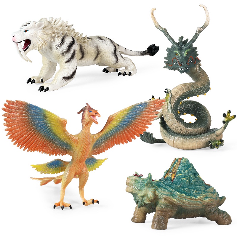 China four mythical beasts series simulation model toy the Orient God ...