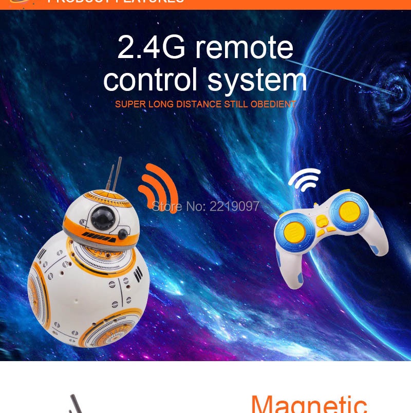 RC BB 8 Robot 2.4G Remote Control With Sound Action Figure Upgrade ...