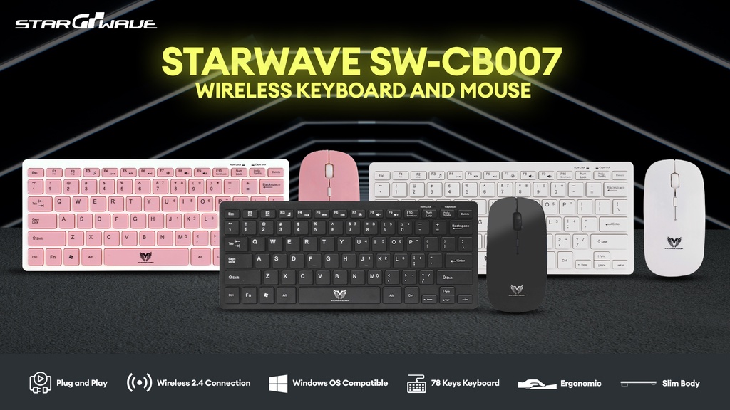 EasyPC | STARWAVE SW-CB007 2.4g Wireless keyboard and mouse set ...
