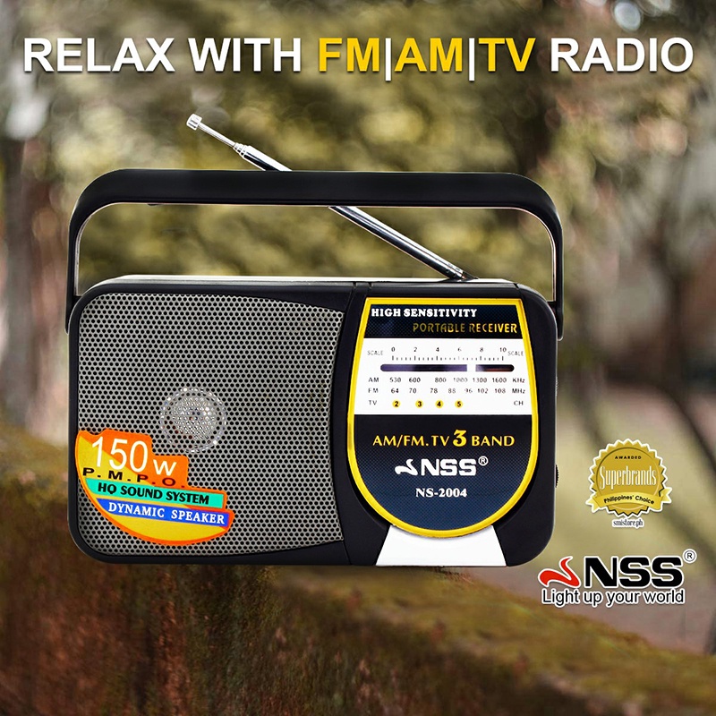 NSS Portable Radio with 3 BAND AM/FM/TV HIGH Sensitivity Receiver ...