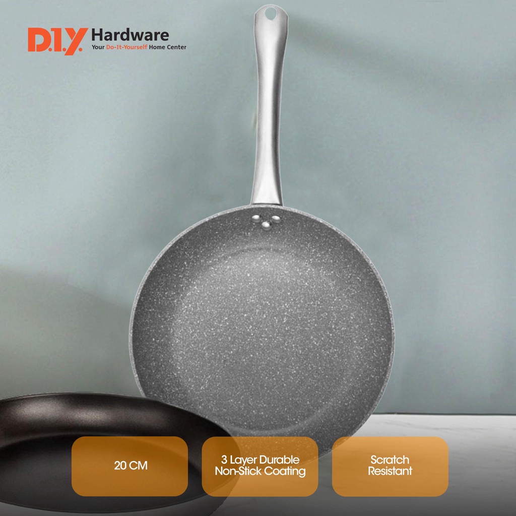 Masflex Stone Series 20 cm Aluminum Non-Stick Fry Pan Induction (NS ...