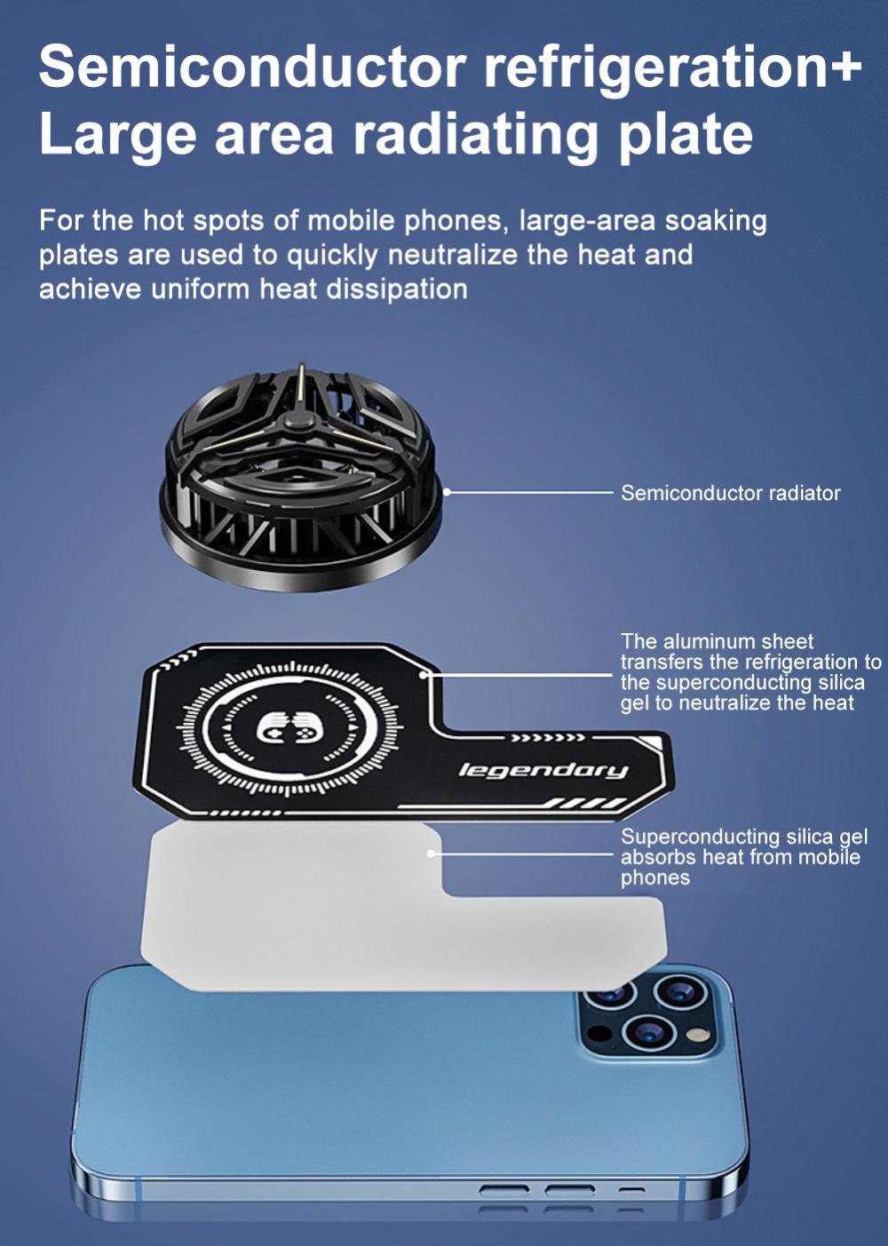 BlueWow Mobile Phone Cooling Plate Heat Sink Expend Cooling Area for ...
