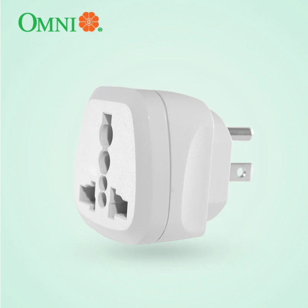 OMNI Universal Adapter with Ground 15A 220V Plug and Outlet | WUA-003 ...