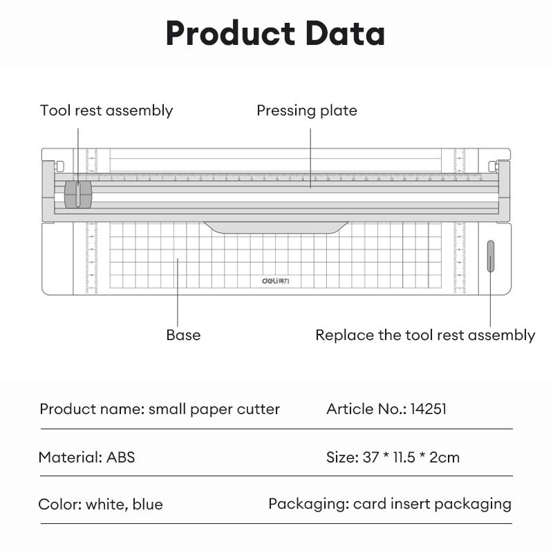 Deli A4/A5 Paper Cutter Sharp Paper Cutting Tool Manual Paper Trimmer ...