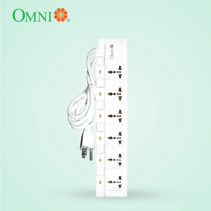 OMNI 1.8m Universal Socket Extension Cord Set w/ Individual Switch | 4 ...