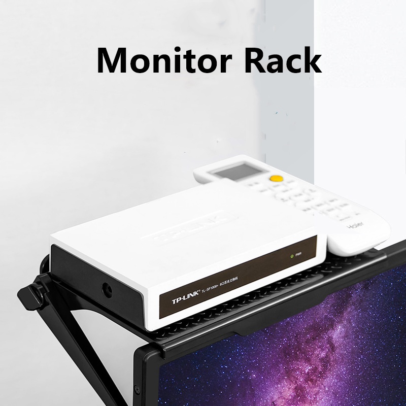 Rack TV Monitor Organizer Screen Top Storage Shelf Holder Practical ...