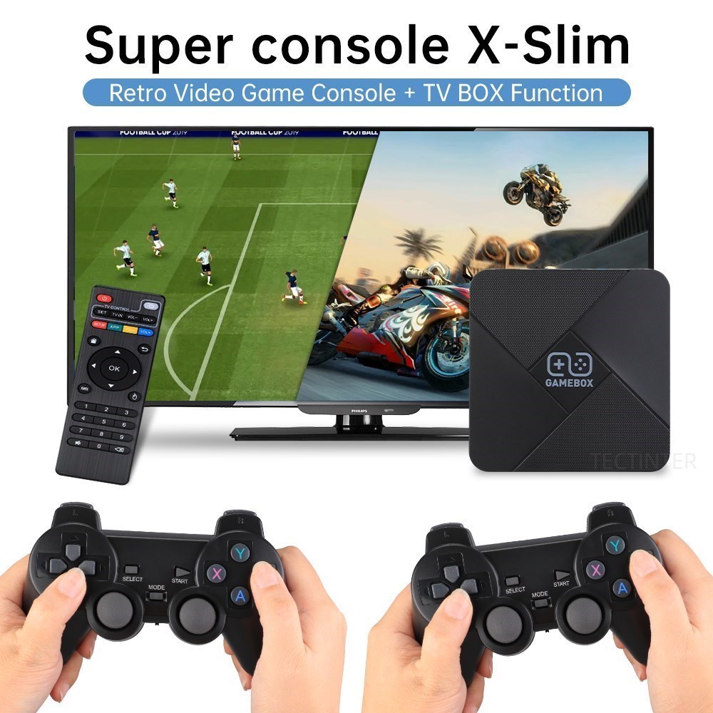 Dual-System 4K TV Game Player Video Game Console Wireless Gamepad Built ...