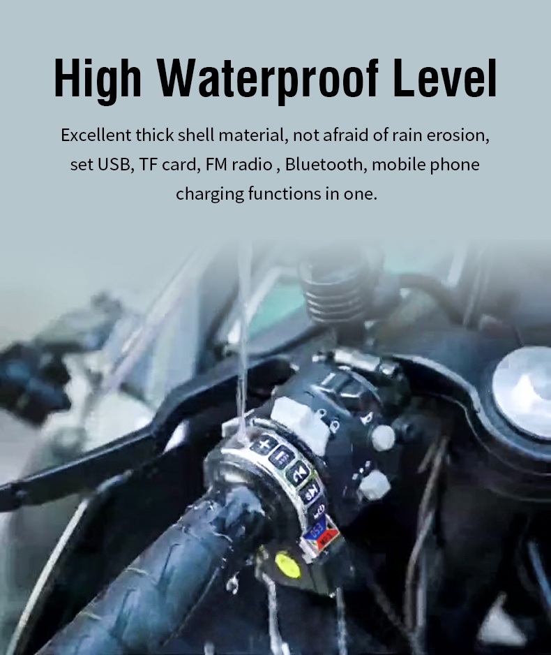 12V Universal Motorcycle Speakers For Bike Waterproof Handlebar Audio ...