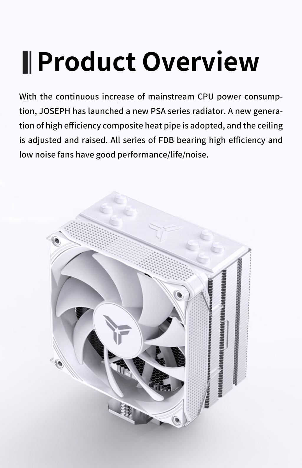 Jonsbo Pisa A4/Pisa A5 Radiator 120mm White 4/5 Heat Pipe Low Noise Air ...