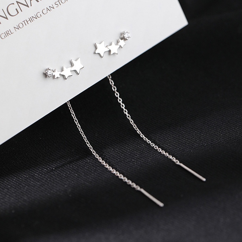 Trend Long Wire Tassel Thread Chain Climb Star Heart Beads Pendants ...
