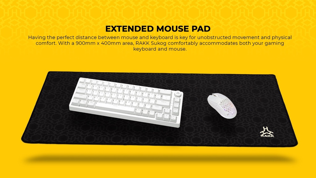 RAKK SUKOG Extended/Haribon Hybrid Cordura Gaming Mousepad, Macrofibre ...