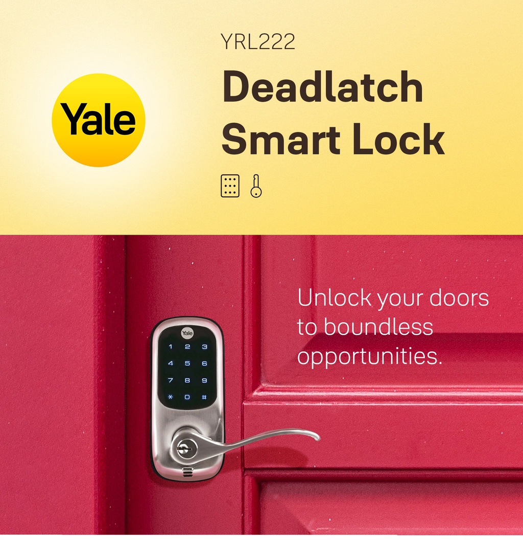Yale Digital Door Lock Lever-Latch Type YRL222 | Shopee Philippines