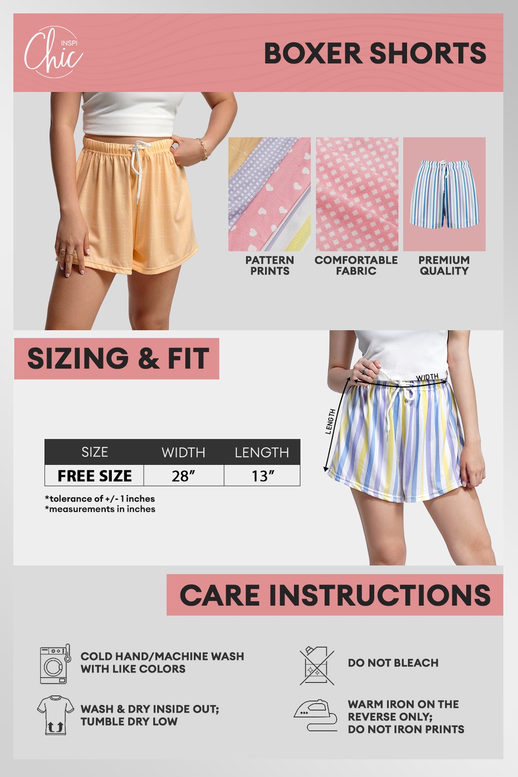 COLLAB By Inspi Boxer Shorts for Women 3pcs Set Assorted Colors ...