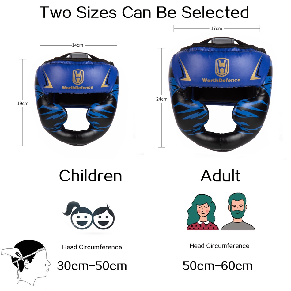 Worthdefence Kick Boxing Helmet Men Women PU Karate Muay Thai Guantes ...