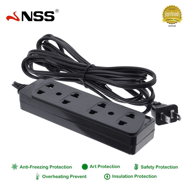 NSS Extension cord 4 outlet 8 meter long Extension Cord 3M/5M/8M Wire ...