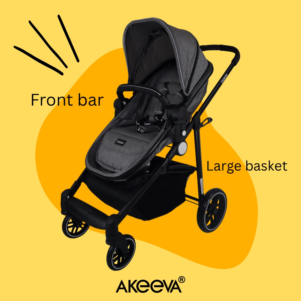 Akeeva Foldable Convertible to Carry-Cot Stroller (Pendio) | Shopee ...
