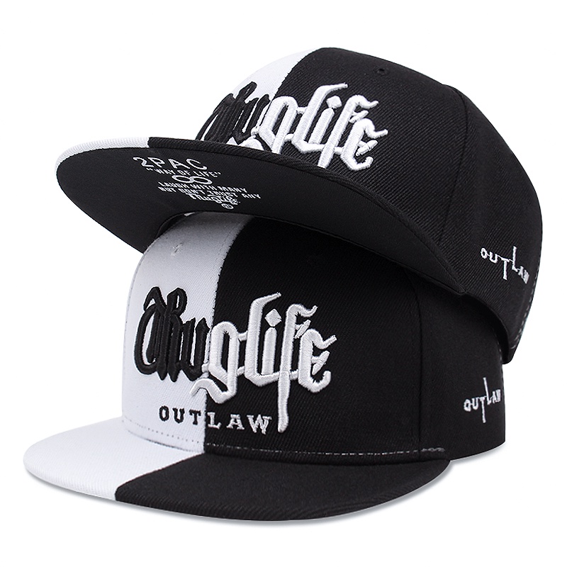 New Splicing cap for men women 2PAC thug life Embroidered snapback cap ...
