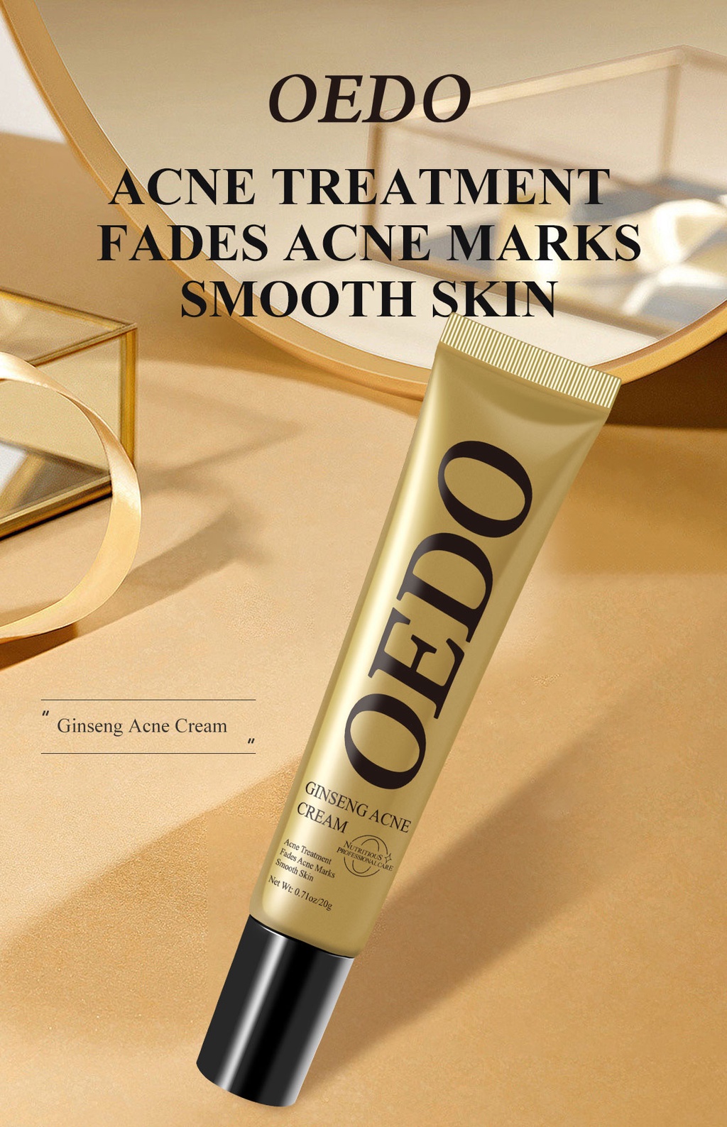 OEDO Plant Extraction Repair Acne Cream Ginseng Scutellariae Extract ...