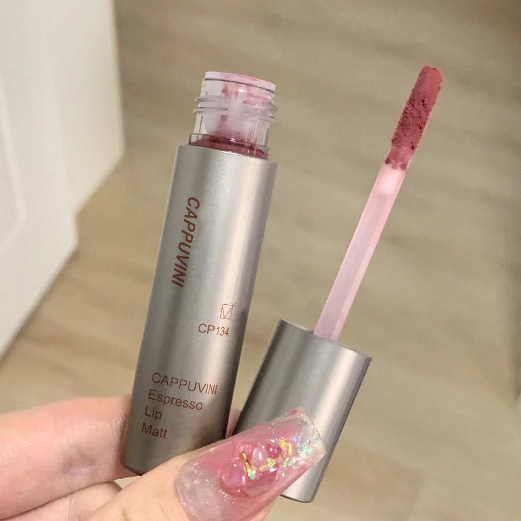 COD CAPPUVINI Espresso coffee lip glaze longlasting velvet matte soft ...