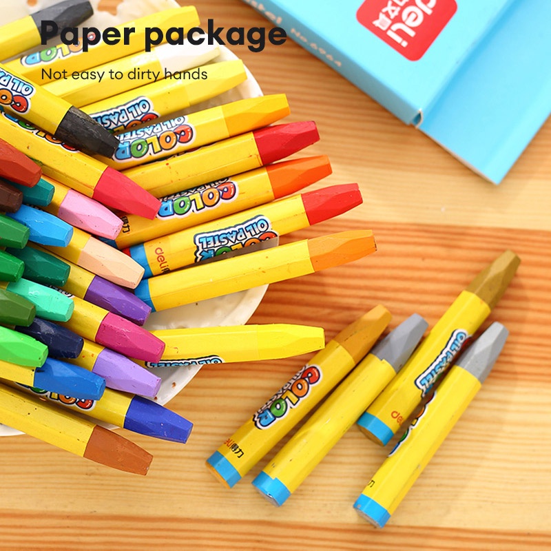 Deli Wax Crayon Safe For Children 12/18/24/36Pcs Set 6961/6962/6963 ...