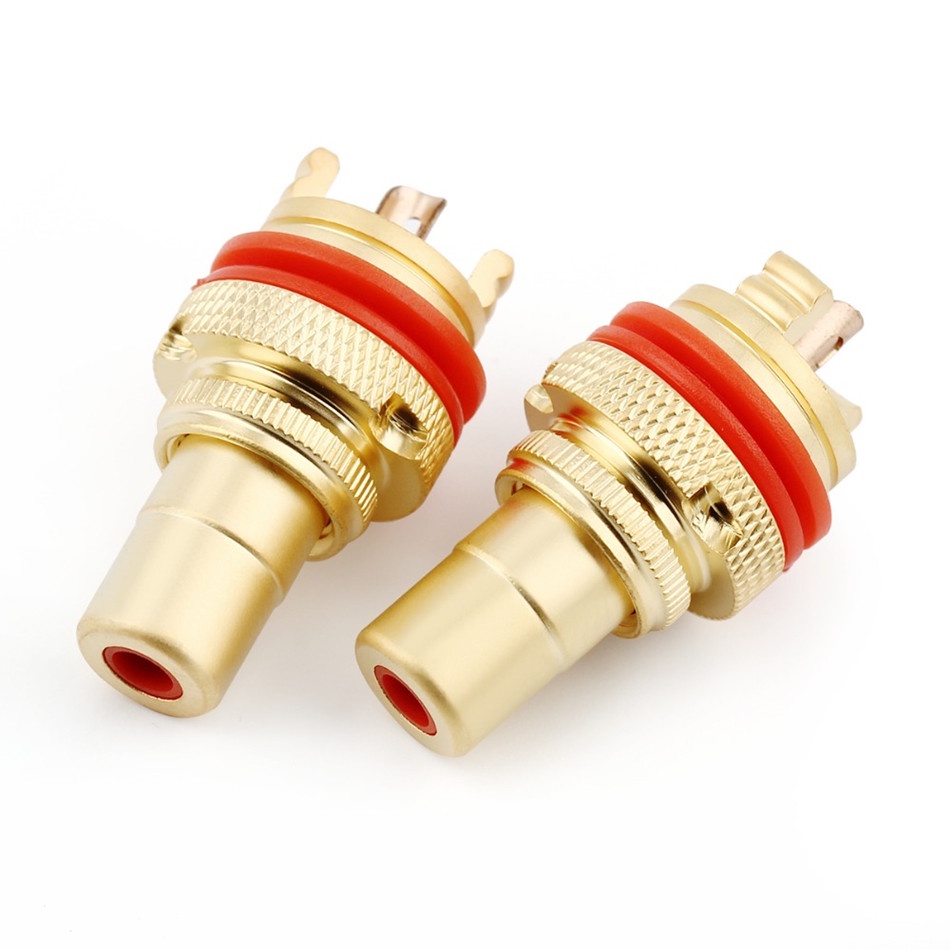 Audiophile RCA Jack Plug Copper Rhodium/Gold Plated CMC RCA Socket for Speakers Terminals Audio ...