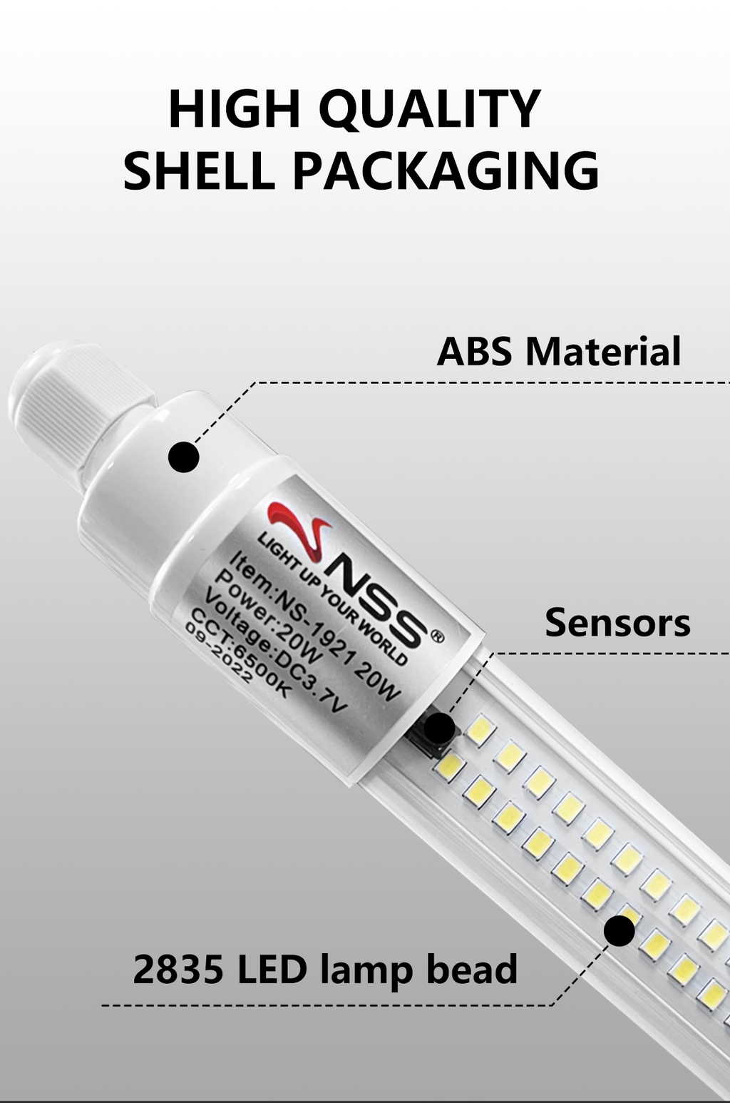 NSS solar light tube 20W 40W 60W 100W solar lights outdoor waterproof ...