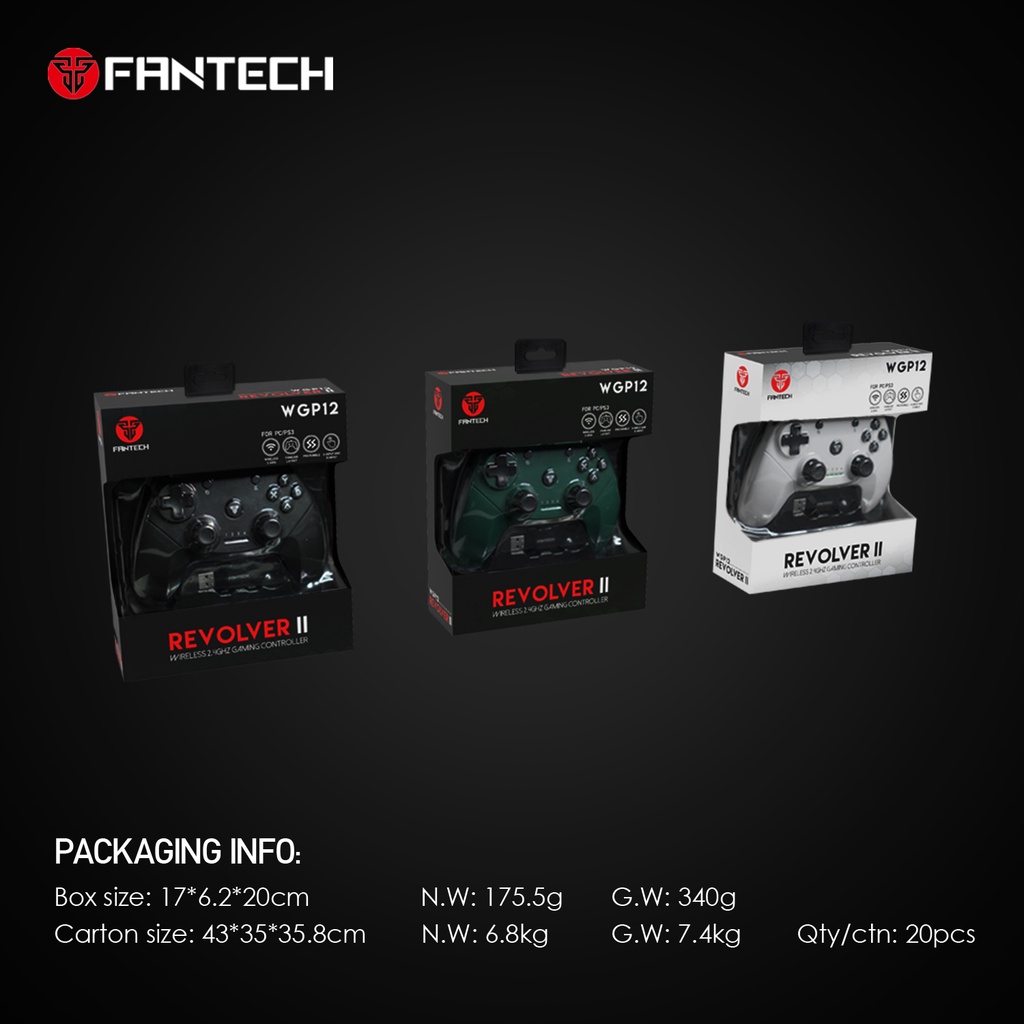 Fantech WGP12 Revolver II Wireless Controller | Dual Mode | Gamepad for ...