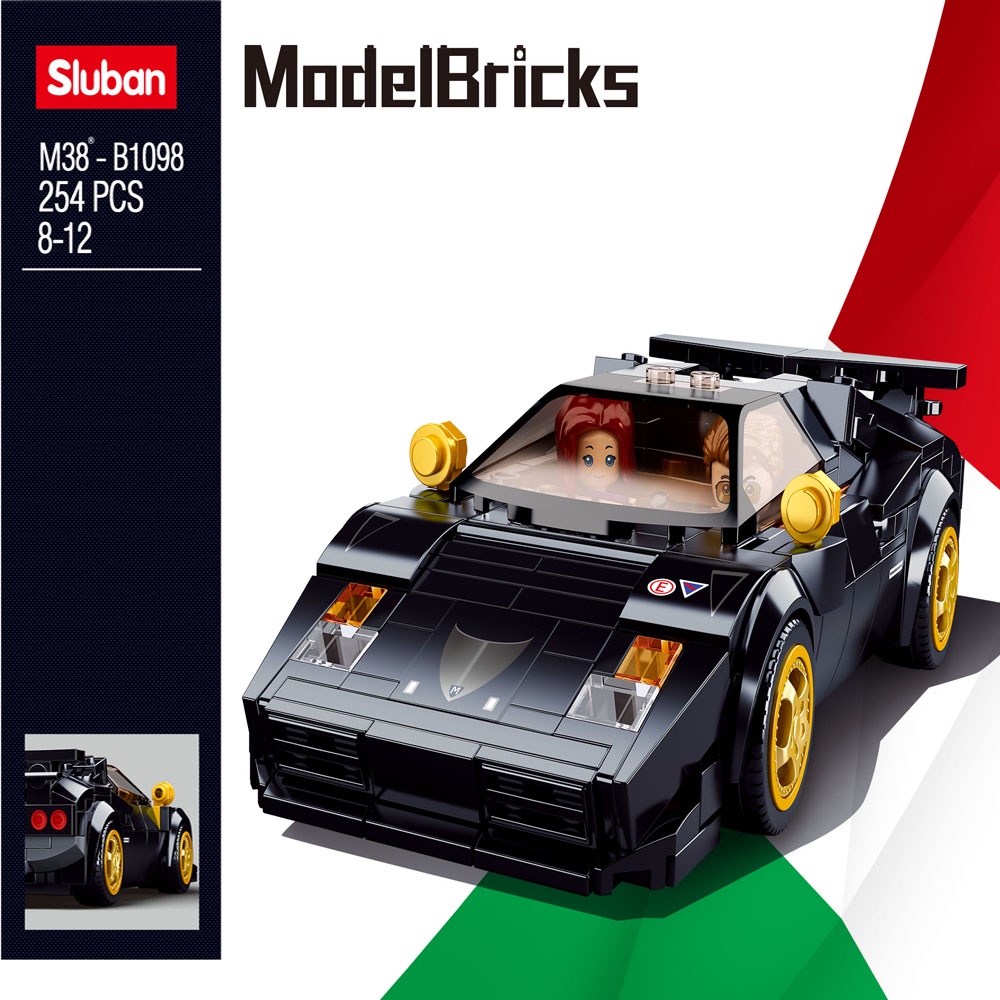 Sluban Building Block Toys Bozi-930 Sports Car 290PCS Model Bricks B1097/B1098 Compatbile With ...