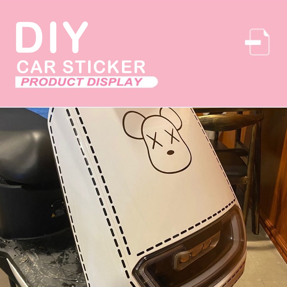 Universal DIY Dotted Line Motorcycle Car Scooter Stickers Creative ...