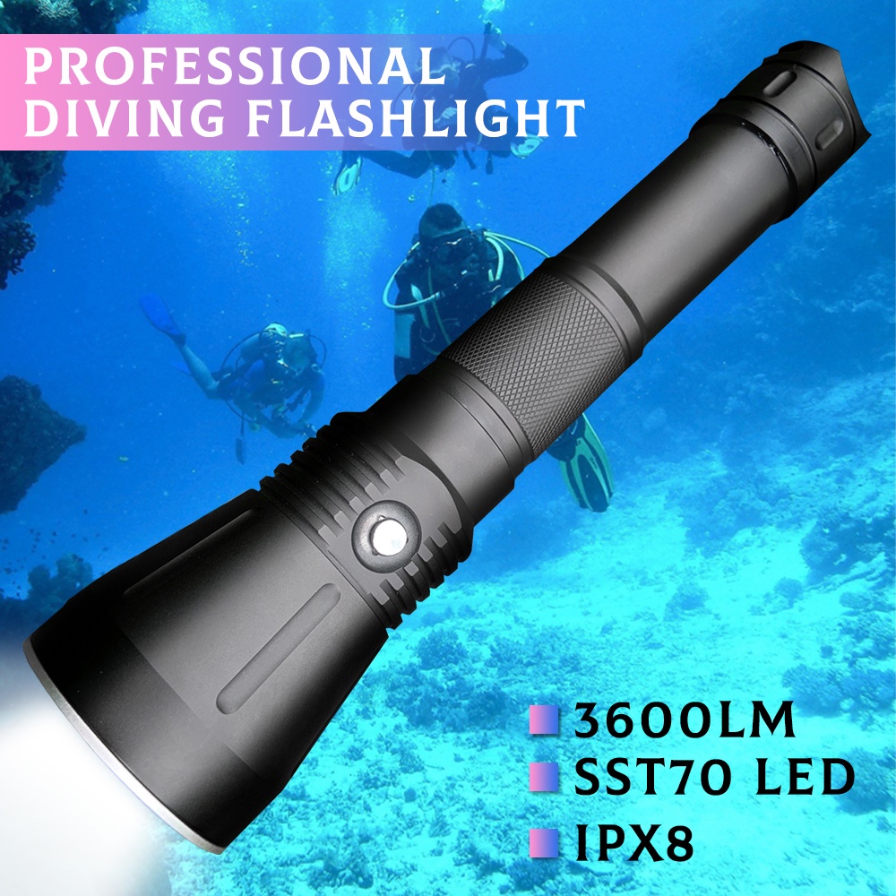 Asafee 10000LM DA16 Super Bright P70 /SST70 LED Powerful Diving ...