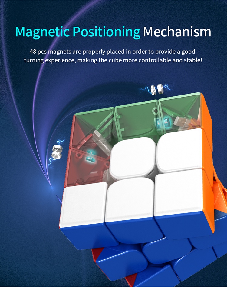 MOYU RS3M Maglev 3x3x3 2020 Magnetic Magic Cube Professional 3×3 3x3 ...