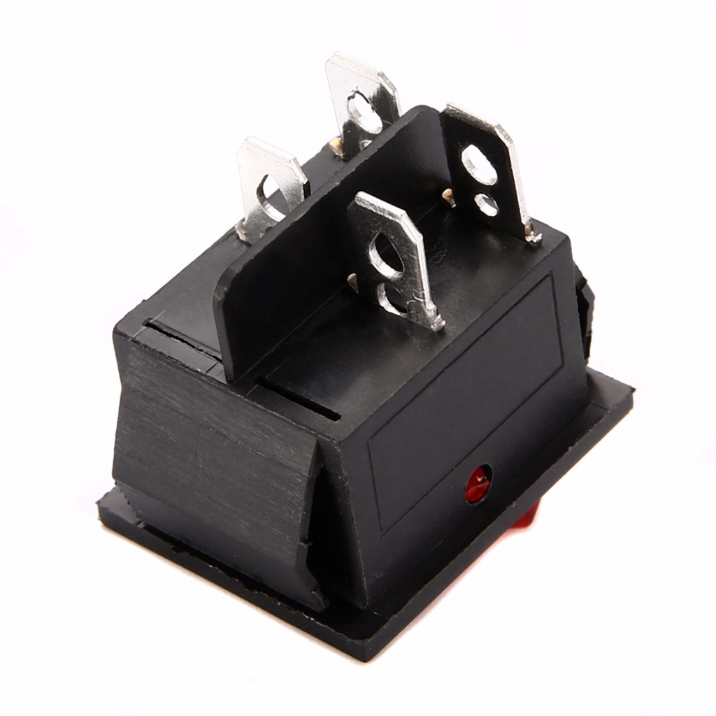 5Pcs Rocker Switch Red LED 16A/250V KCD4-20 4 Pin ON/OFF Toggle ...